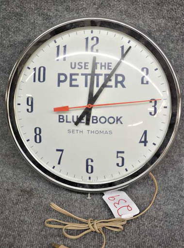 "petter Blue Book" Clock
