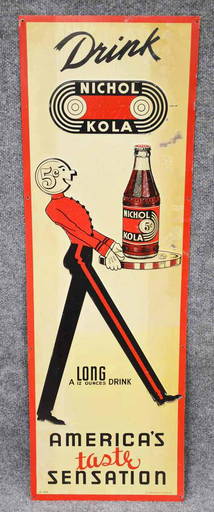 1936 Nichol Kola Tin Sign