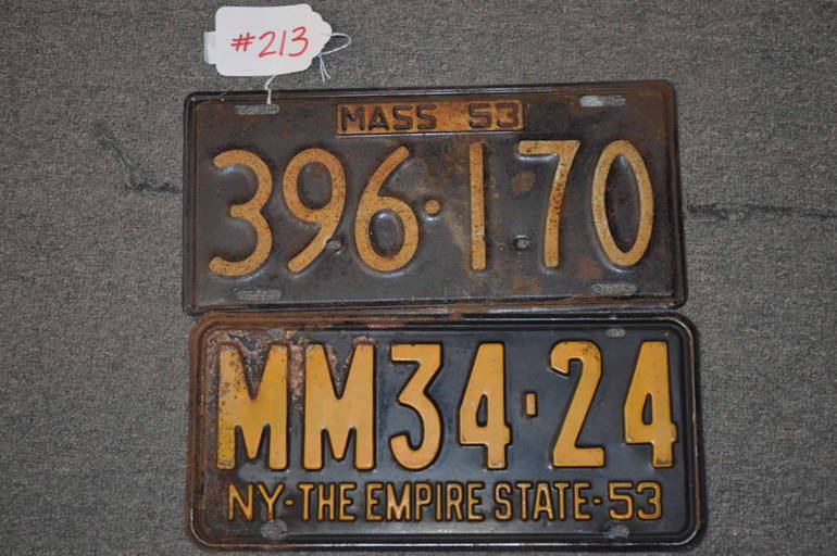 1953 License Plates