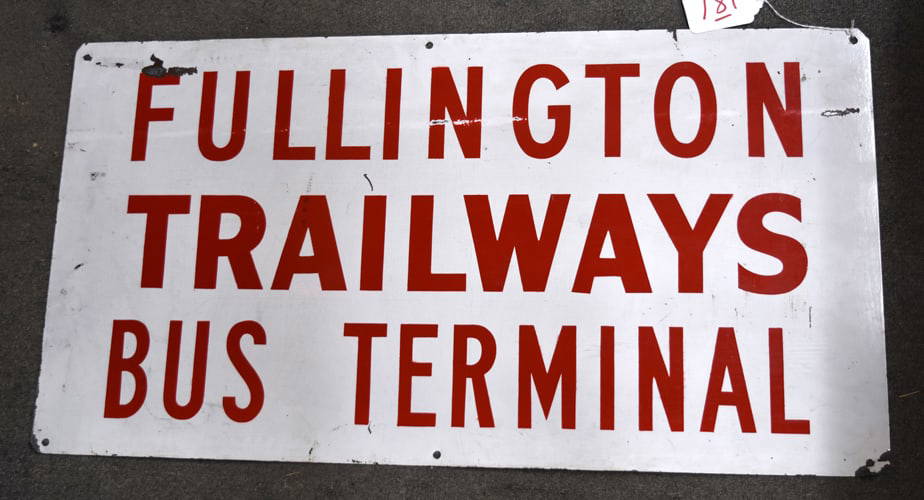 Fullington Trailways Bus Terminal Sign Auction