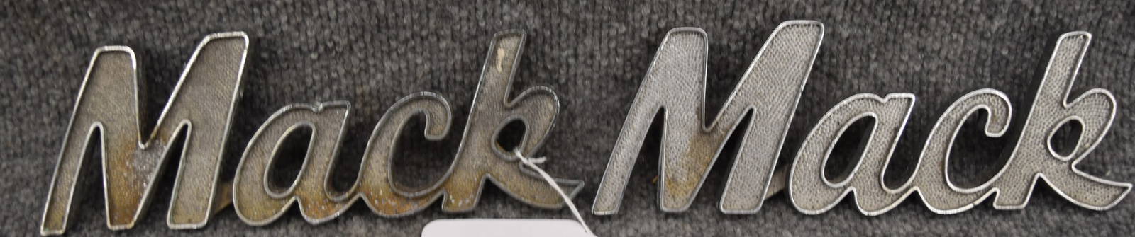 Pr Of 1960-80's "mack" Metal Emblems Auction