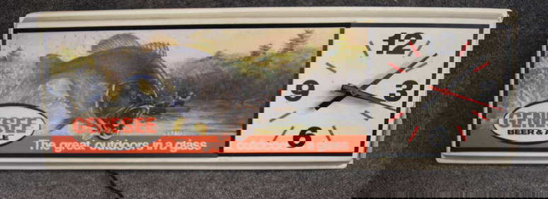 Vintage Hamm's Beer Sign With Moving Water Works