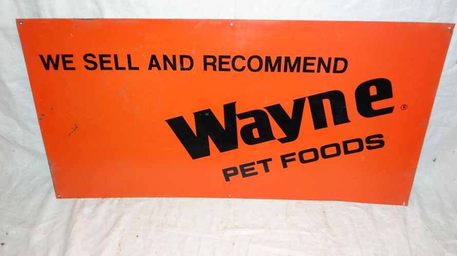 Wayne Pet Food Sign - Nov 09, 2013 | Meissner's Auction Service in NY
