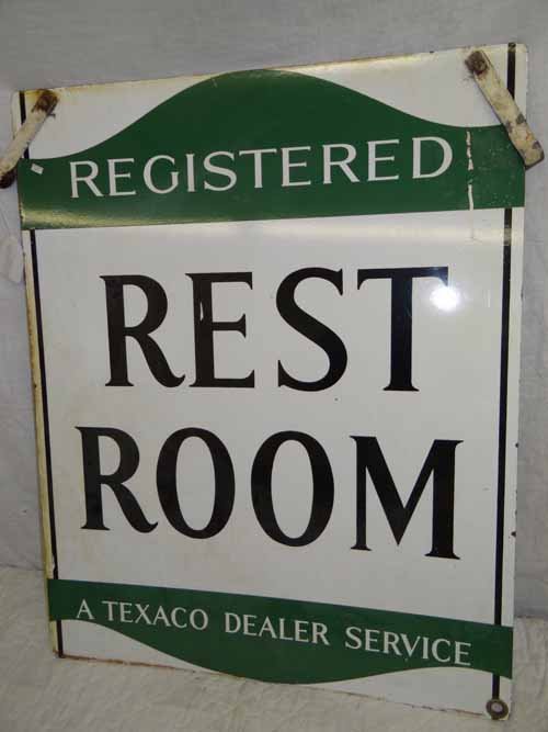Texaco Restroom Sign