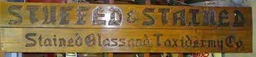 Stained Glass Taxidermy Sign - May 03, 2014 | Meissner's Auction ...
