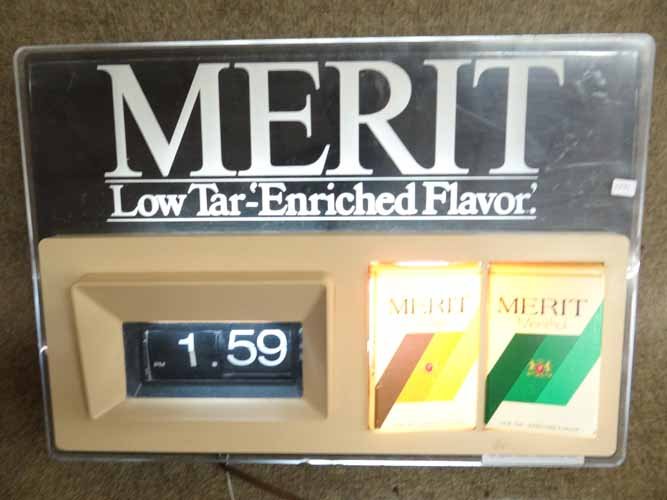 Merit Cigarette Clock