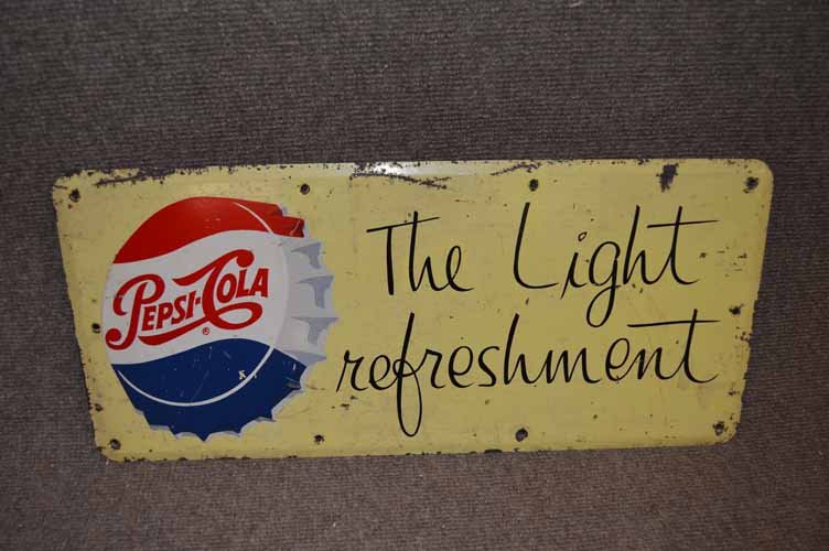 Pepsi "The Light Refreshment" Sign