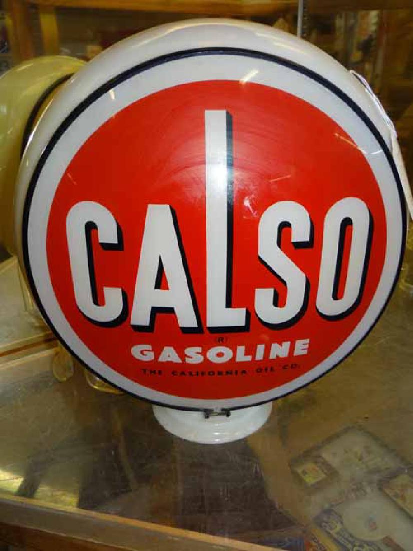 Calso Gasoline Gas Pump Globe