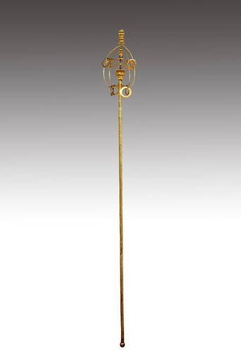 A Gilt Monk's Cane