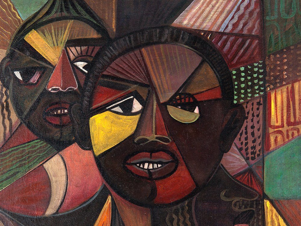 Jaime Colson, Painting, ‚Two Heads‘, Dominican
