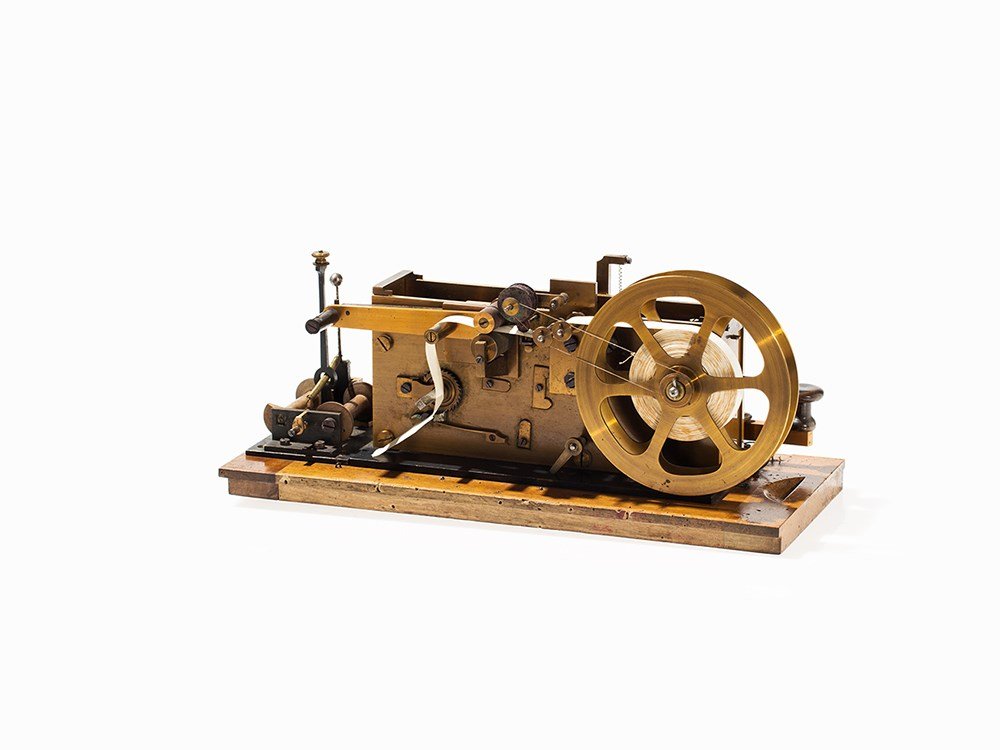 Telegraph Morse Code Machine, Brass, circa 1900