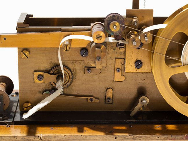 Telegraph Morse Code Machine, Brass, circa 1900 : Lot 87