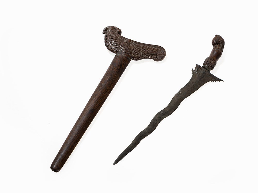 Kris Ritual Dagger, Rosewood, Indonesia, 1st Quarter