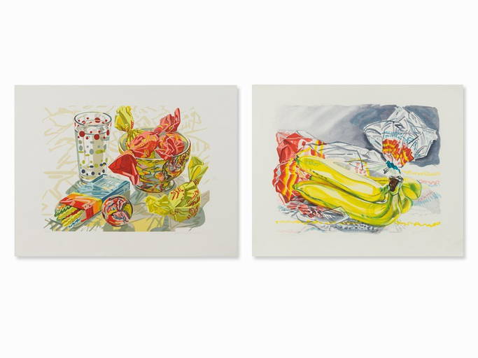 Janet Fish, Candy & Bag Of Bananas, 2 Color