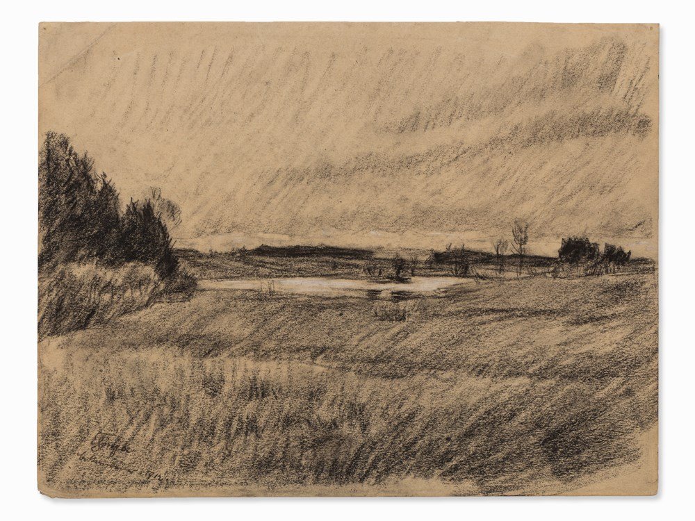Robert Ehinger (1882-1919), Cottenweiler, Charcoal