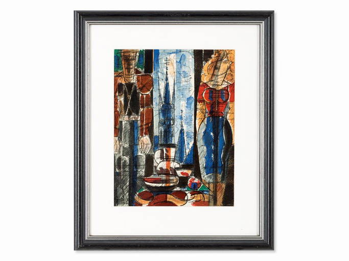 Marcel Gromaire, Lithograph, ‘interieur Flamand’, 1952