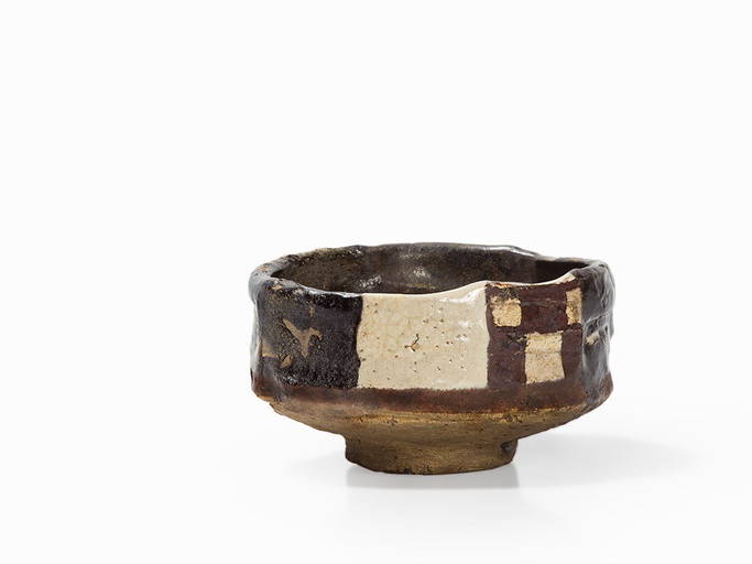 Tea Bowl, Black Oribe, Japan, C. 1600