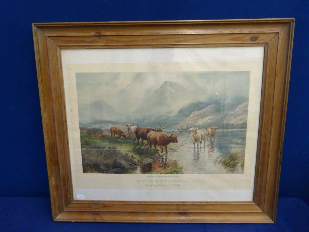 H.R. HALL - a pair of framed prints 'Sunrise in the