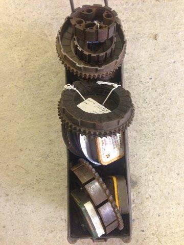 A Box Of Clutch Assemblies And Sprockets