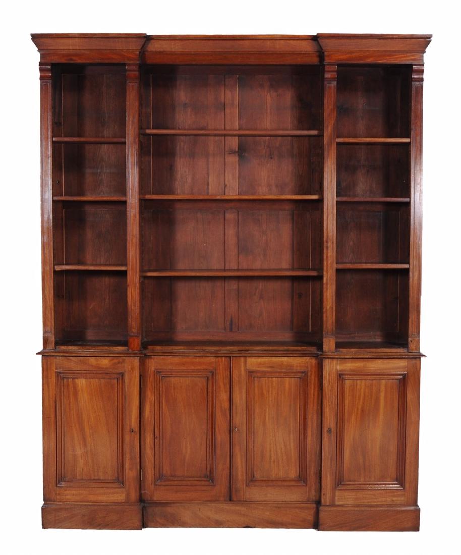 A French mahogany library bookcase , mid-19th century
