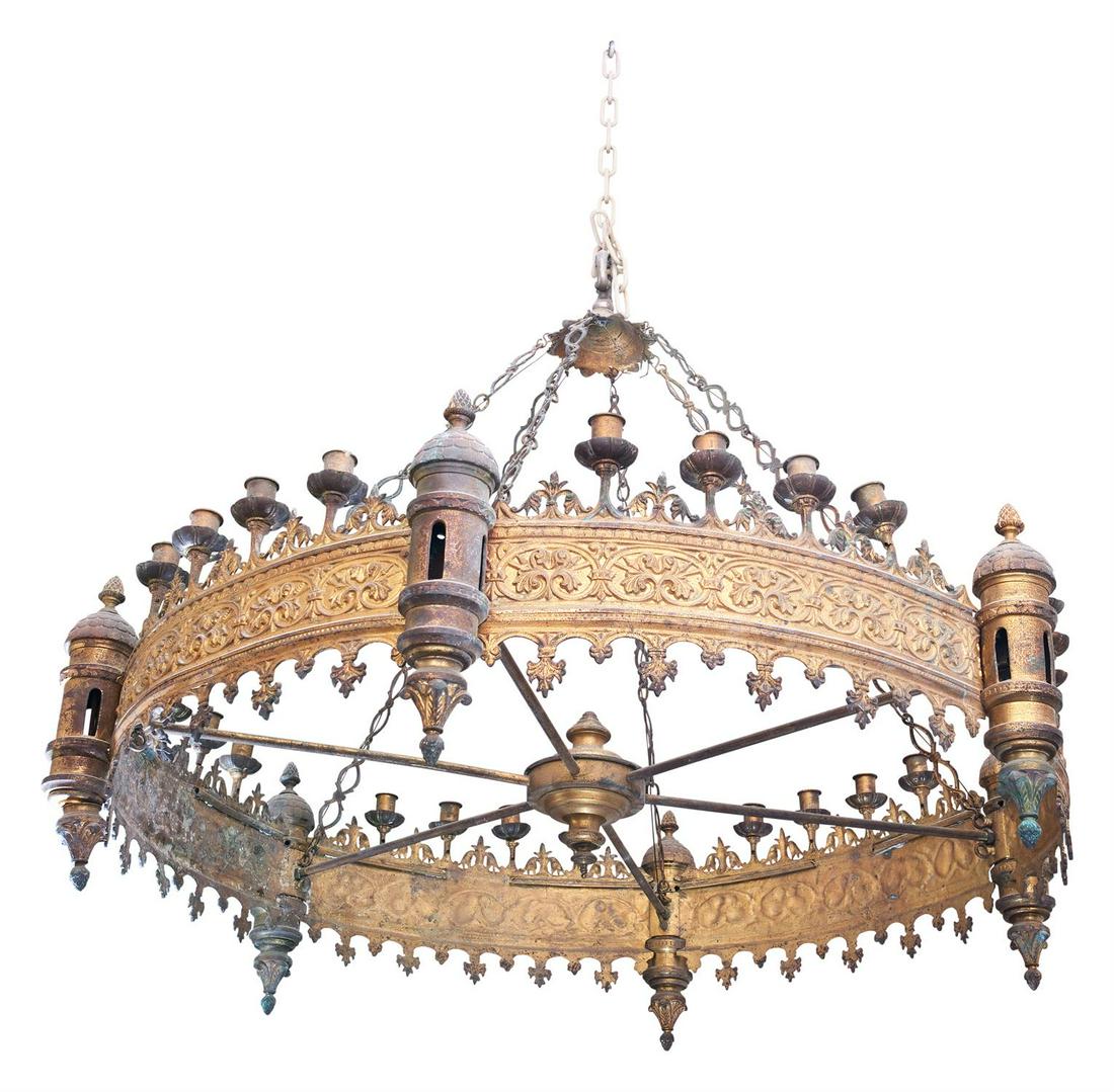 A GILT METAL GOTHIC REVIVAL CEILING LIGHT - Jan 21, 2021 | Dreweatts ...
