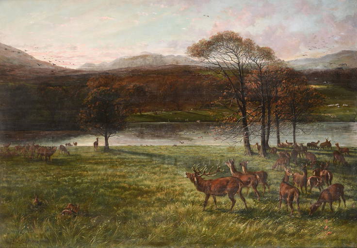 George Earl (british 1824 1908), The Deer Park