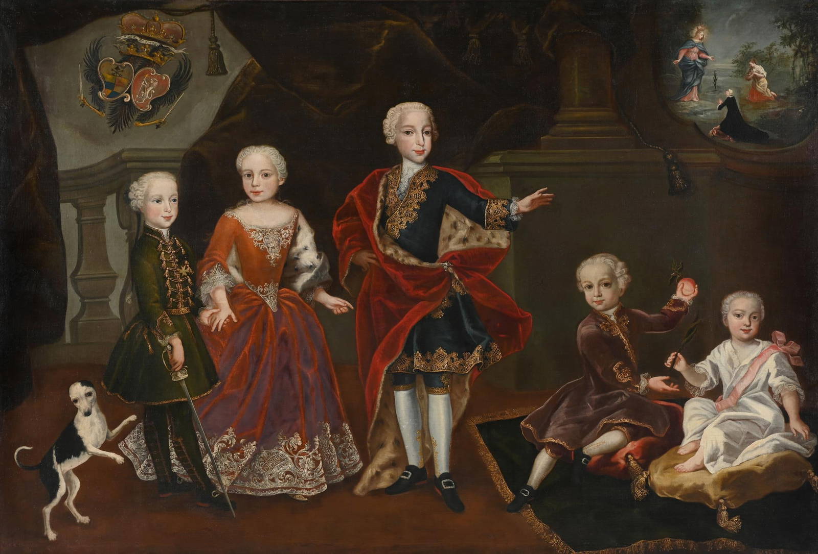 North Italian School (circa 1730), Group Portrait Of Children Trotti ...