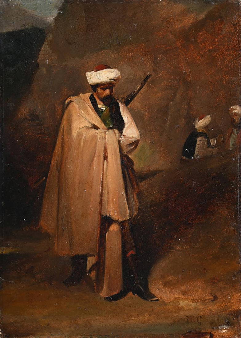 Alexandre- Gabriel Decamps (french 1803-1860), Portrait Of A Guerrier ...