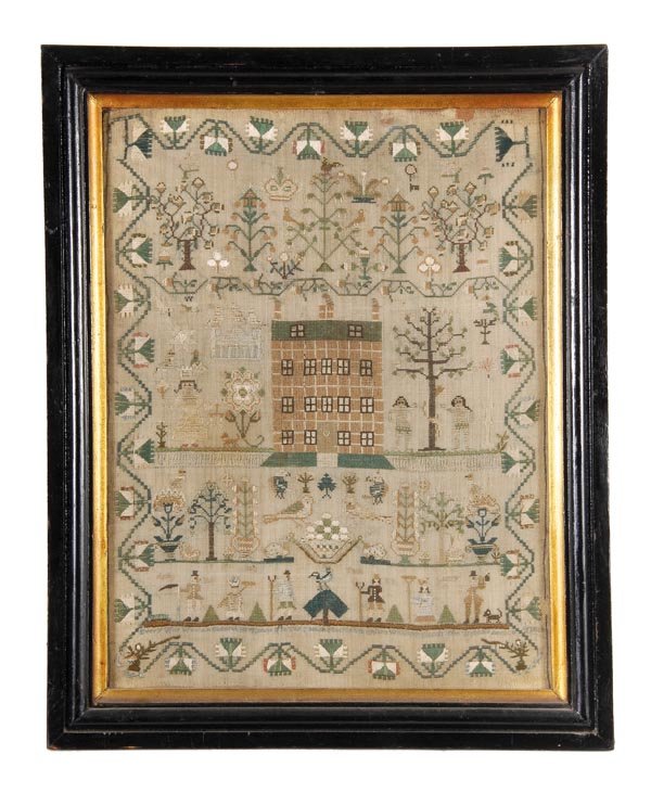 Jane Watkins, aged 10 years, a needlework sampler,