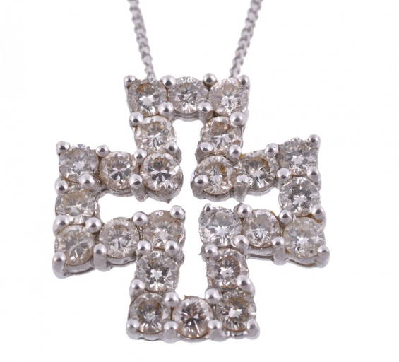 A Diamond Patee Formee Cross Pendant , The Brillia