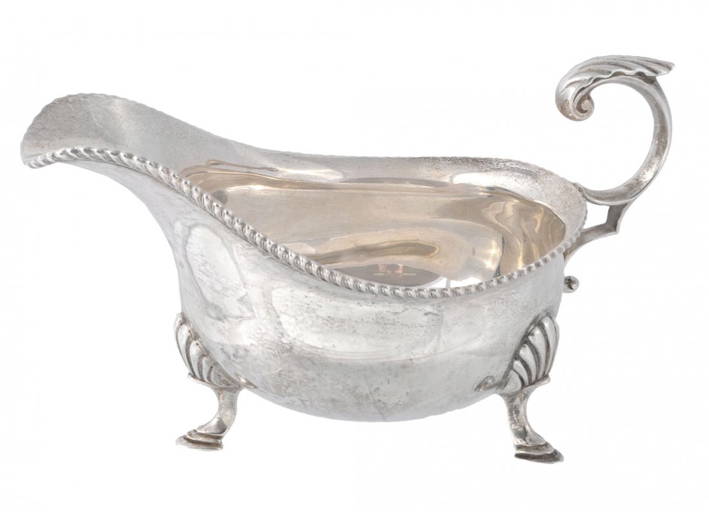 A Silver Oval Sauceboat By Harrison Brothers & Howson,