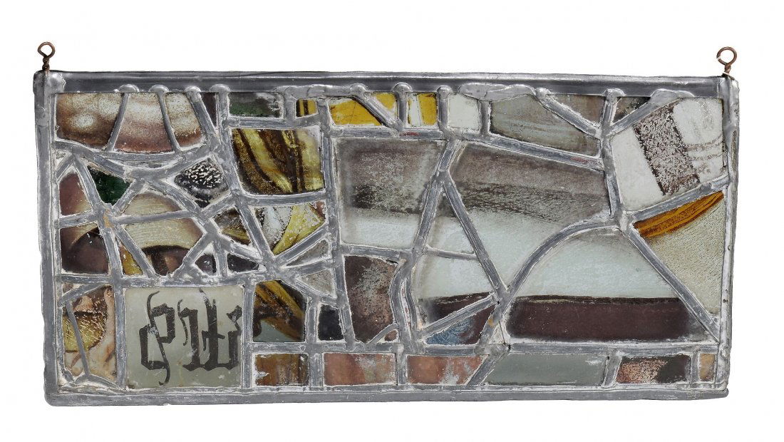 A Victorian stained glass window circa 1880 with six