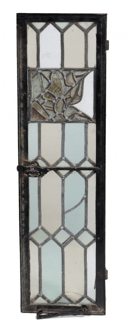 A Victorian stained glass window circa 1880 with six