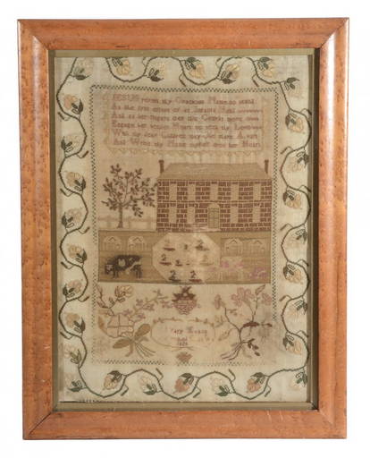 A George Iv Needlework Sampler, The Work Of Mary Evans,