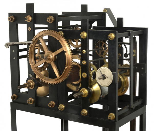A Regency Iron And Brass Turret Clock Movement With