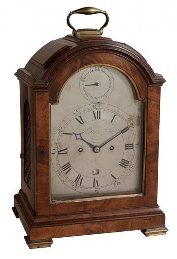 A Fine George Iii Mahogany Table Clock Matthew Dutton