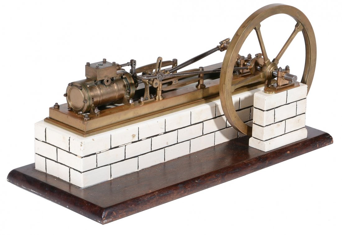 A Late Victorian model of a horizontal mill engine