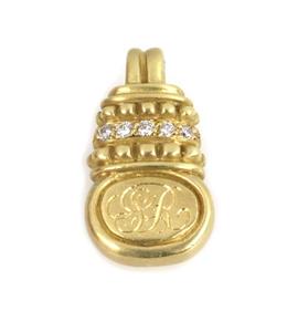 Judith Ripka Logo Engraved Diamond 18k Yellow Gold | Barnebys
