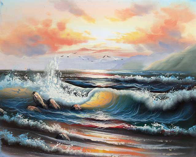 Taylor **waves Crashing** Signed Original