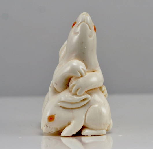 Ivory Bunny Netsuke