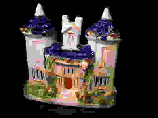 Antique Staffordshire Pottery Castle 19th Century