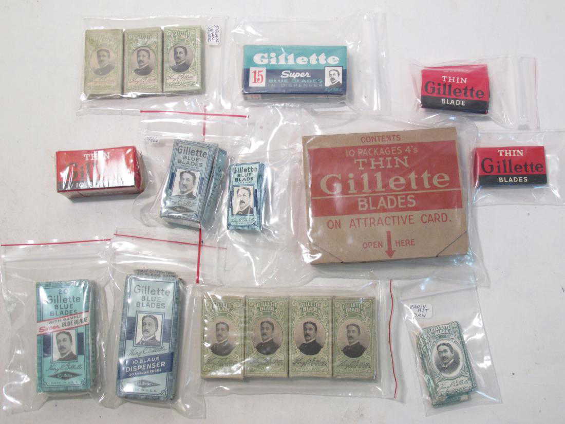 Assorted Vintage Gillette Safety Razor Blades