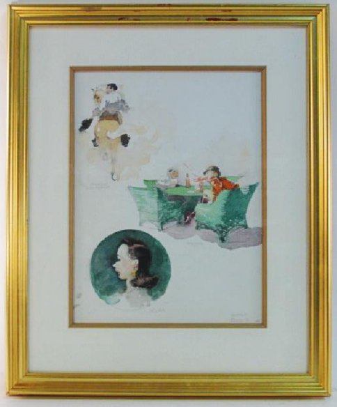 CARL FOLKE SAHLIN WATERCOLOR PAINTING