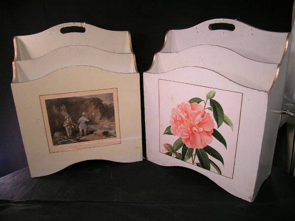 Pr 1950's 60's Lady Clare Magazine Rack Tables