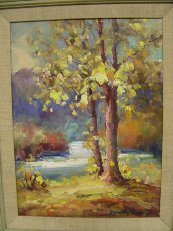 11: OIL CANVAS PAINTING AUTUMN DOROTHY FRANTZ