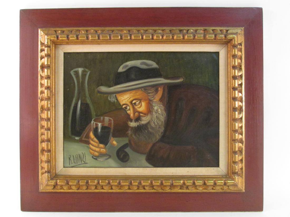 VINTAGE OIL ON CANVAS PAINTING BY R. LANZI