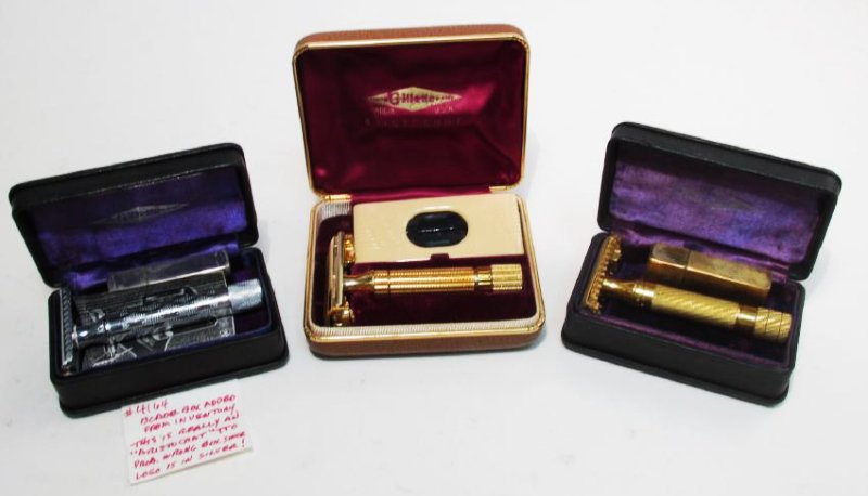 Three Vintage Gillette De Safety Razors