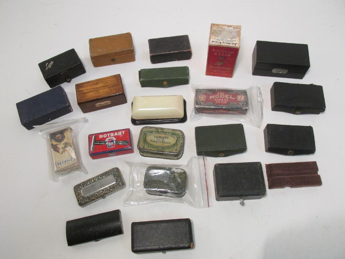Assorted Vintage Empty Safety Razor Boxes & Tins