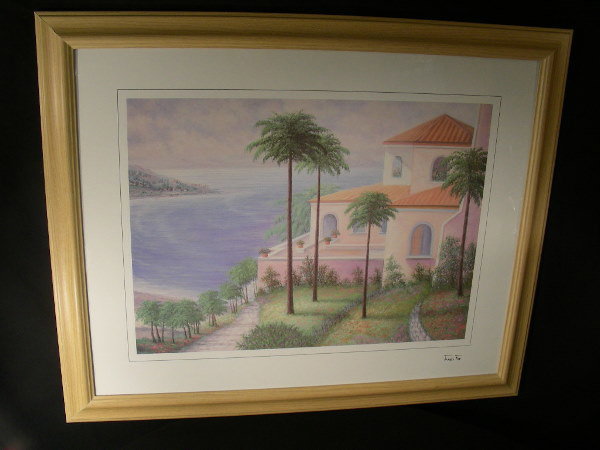 Seaside Villa Lithograph By James Fan 1991