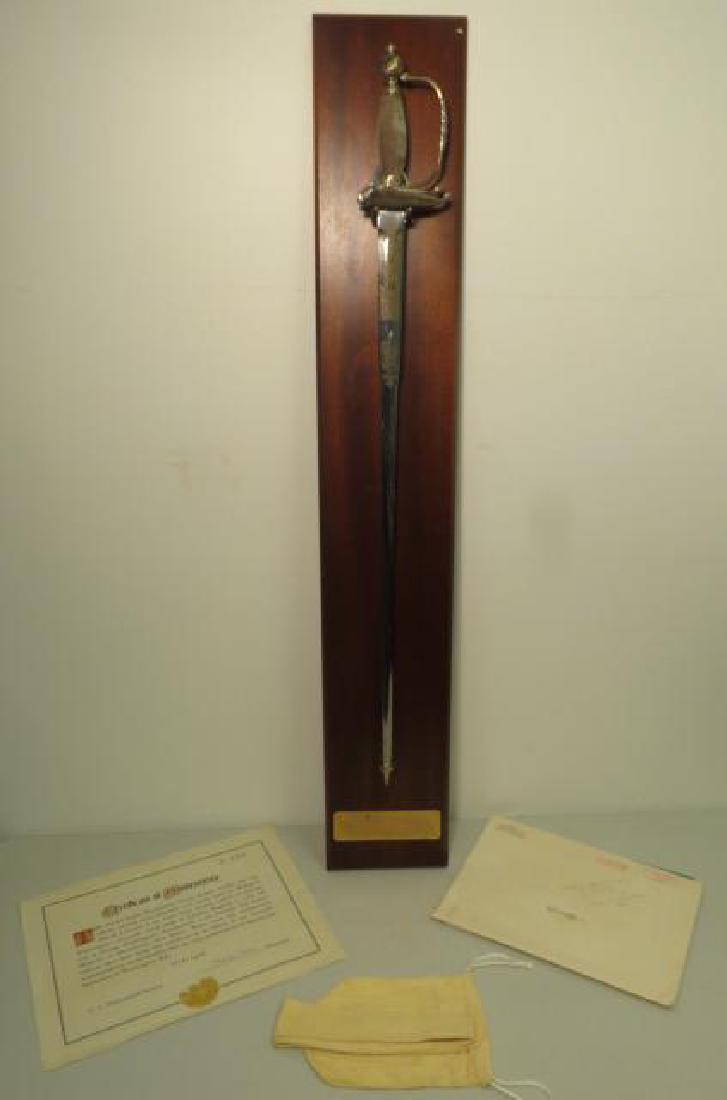GEORGE WASHINGTON STERLING INAUGURAL REPLICA SWORD